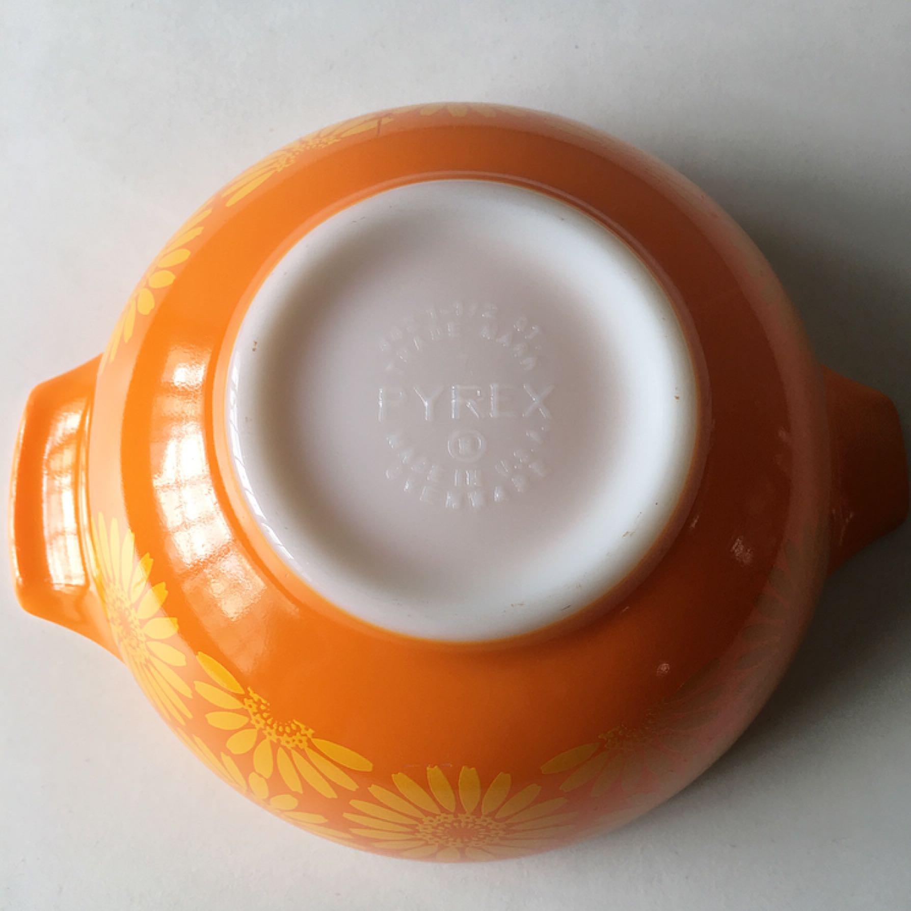 Vintage Pyrex 442 Sunflower Cinderella Mixing Bowl, Furniture & Home ...