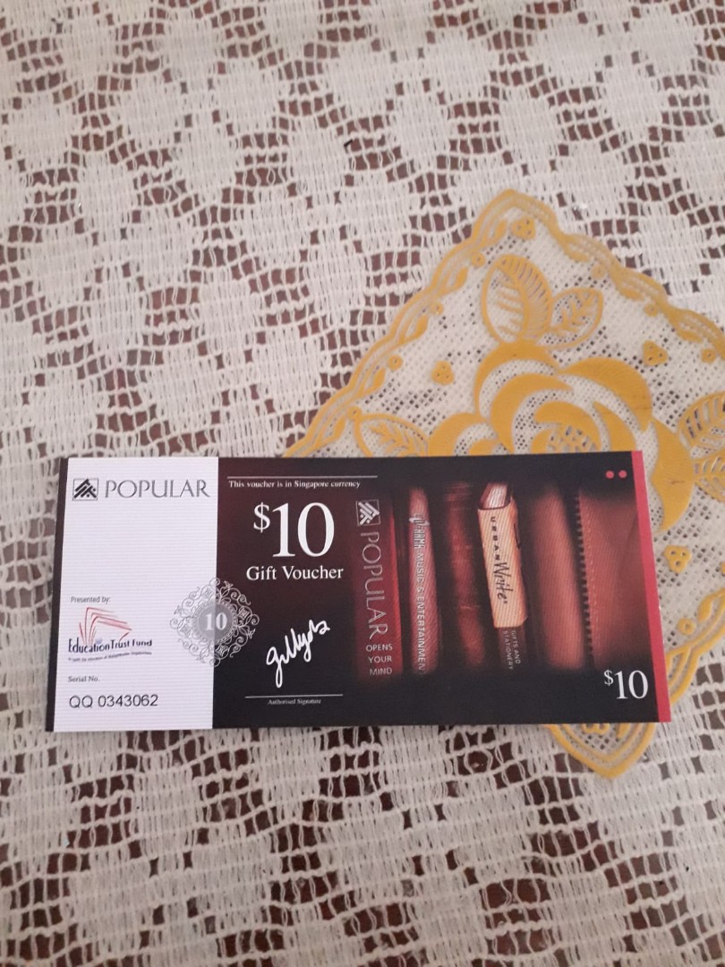 $10 Popular Vouchers (25 pieces), Tickets & Vouchers, Vouchers on Carousell