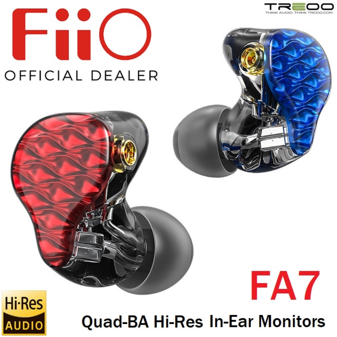 [EX-DEMO] FiiO FA7 Quad Driver BA Audiophile In-Ear Monitors, Audio ...