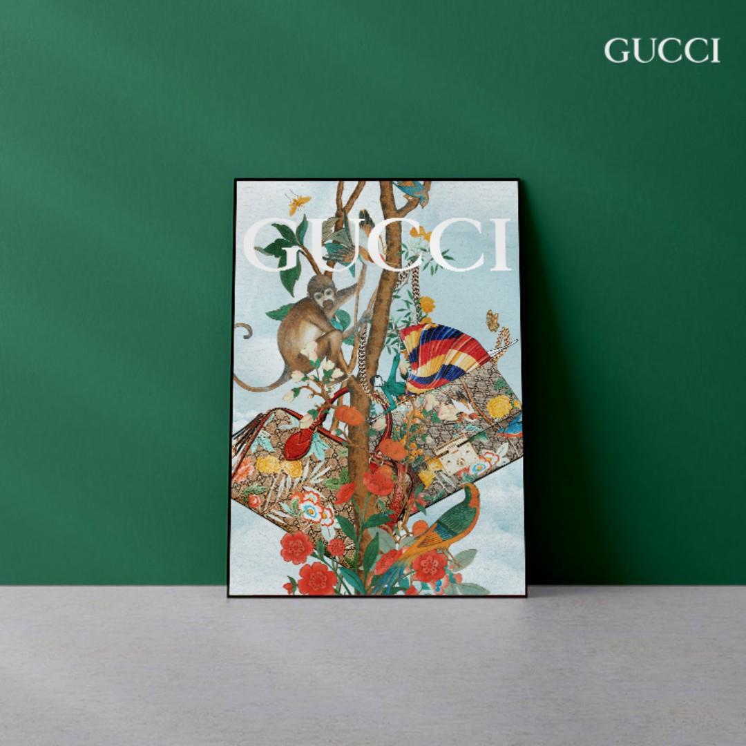 GUCCI WOODEN POSTER FRAME, Furniture & Home Living, Home Decor, Frames ...
