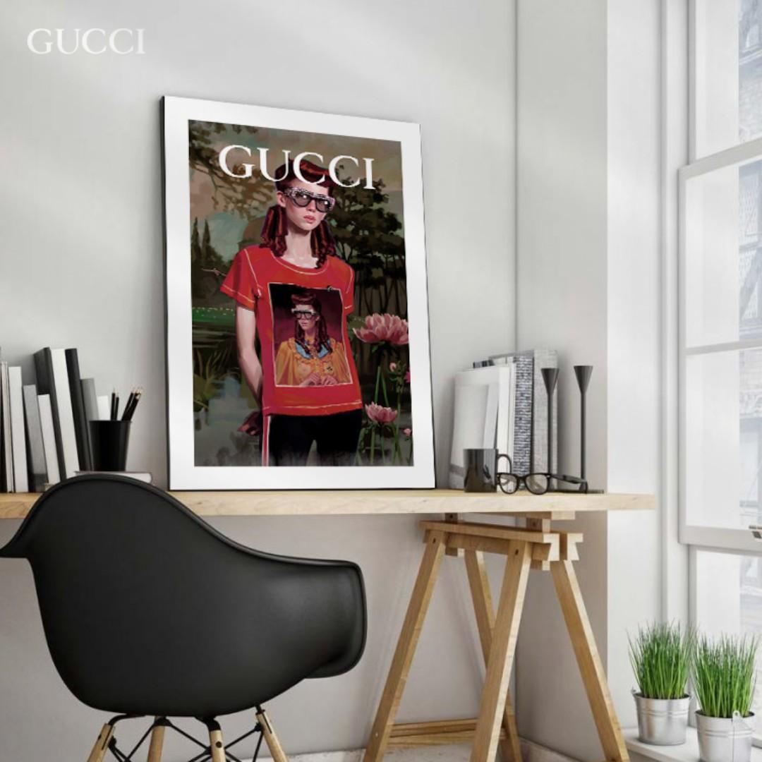 GUCCI WOODEN POSTER FRAME, Furniture & Home Living, Home Decor, Frames ...