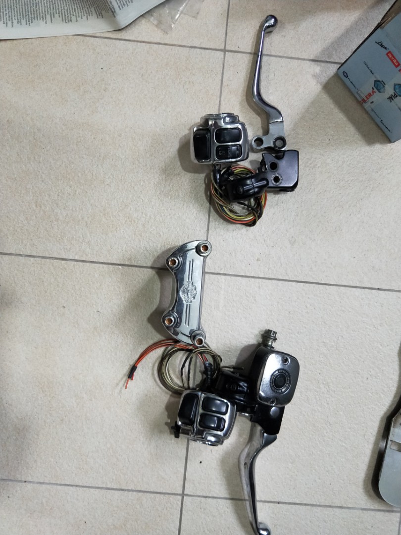 Harley Davidson Sportster chrome handlebar control kit and 2" riser ...