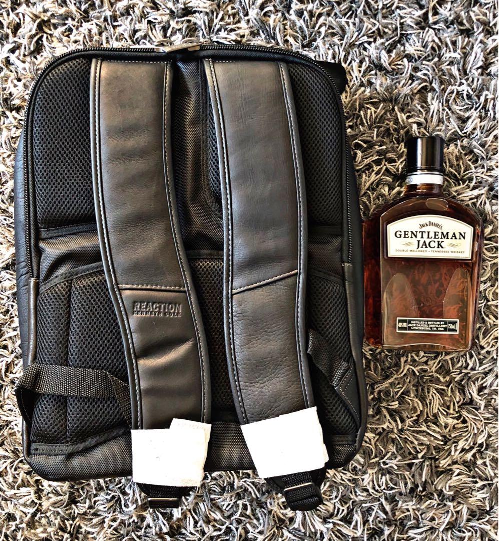 Kenneth Cole Leather Backpack Bag, Men's Fashion, Bags, Backpacks on ...