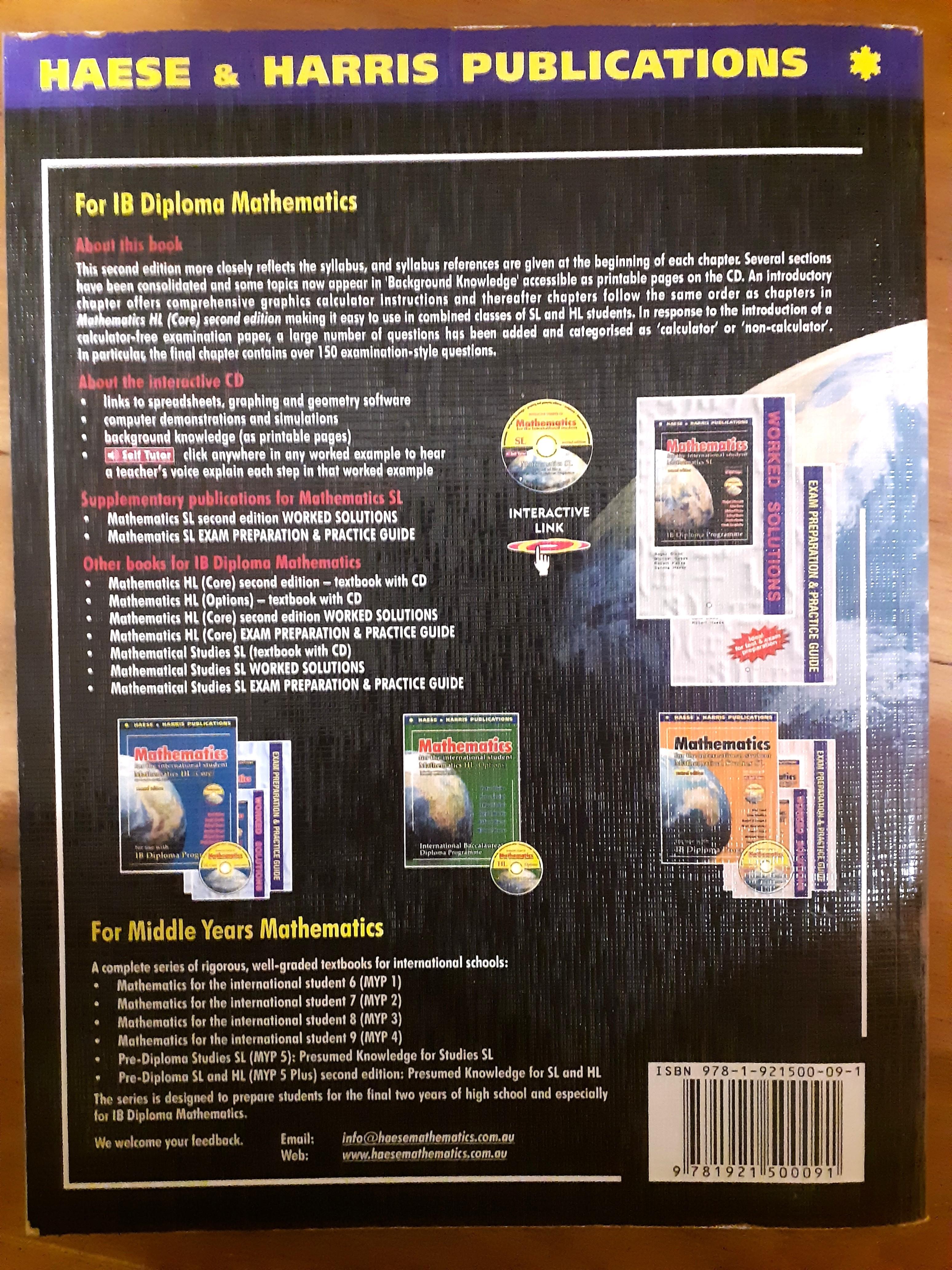 Mathematics for the International Student Standard Level Textbook for ...