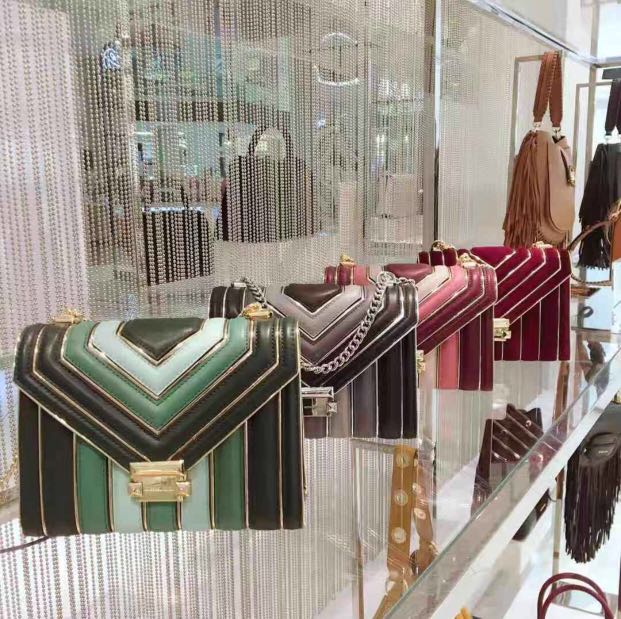 Michael Kors Whitney Large Quilted Tri-Color Leather Bag, Women's ...