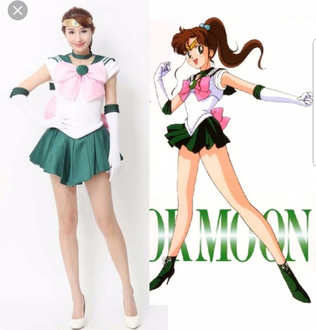 Sailor Moon - Sailor Jupiter Costume, Women's Fashion, Dresses & Sets ...