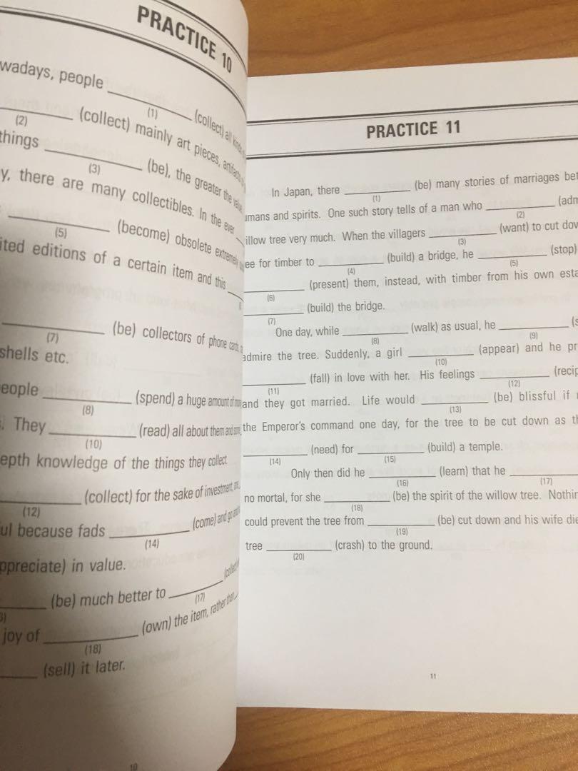 Sec 1 English Practice in Tenses, Hobbies & Toys, Books & Magazines ...