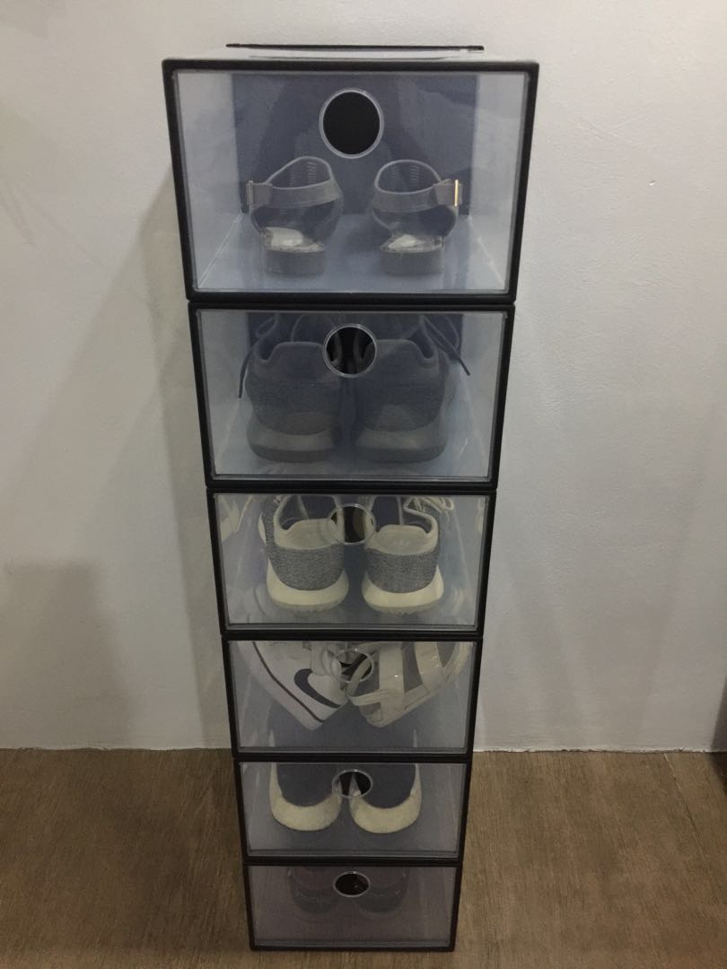 Collapsible stackable shoe box, Luxury, Sneakers & Footwear on Carousell