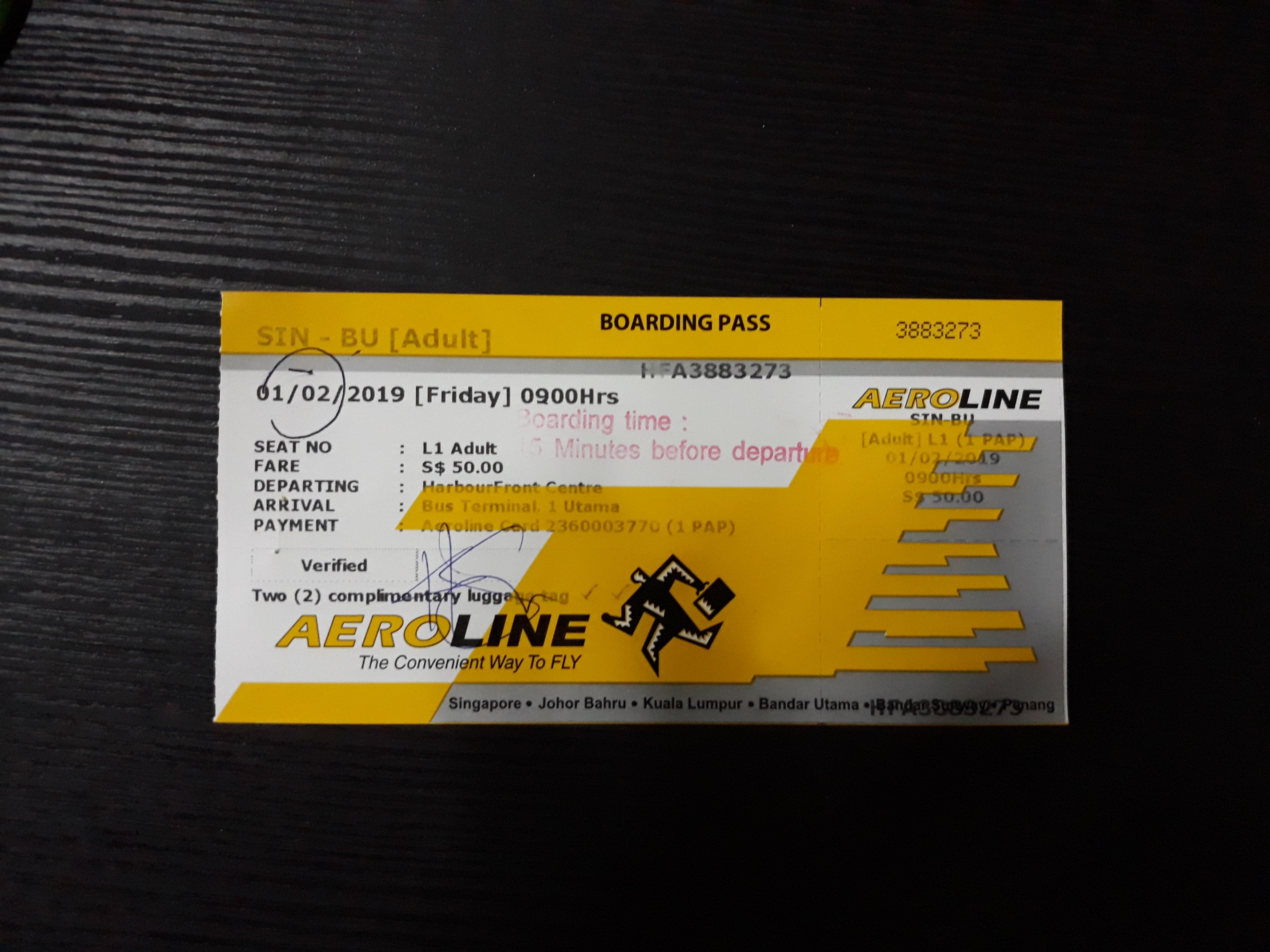 Aeroline SG-KL CNY Bus Ticket, Everything Else on Carousell