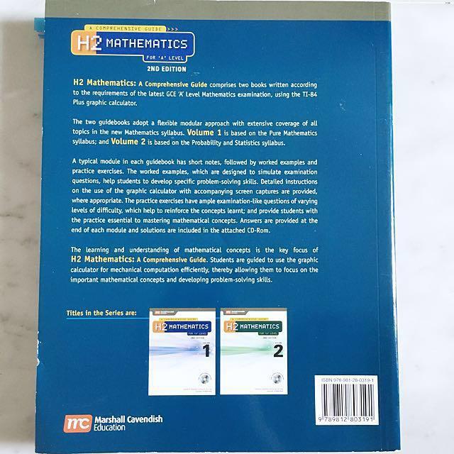 H2 Math Marshall Cavendish textbook Volume 1, Hobbies & Toys, Books ...
