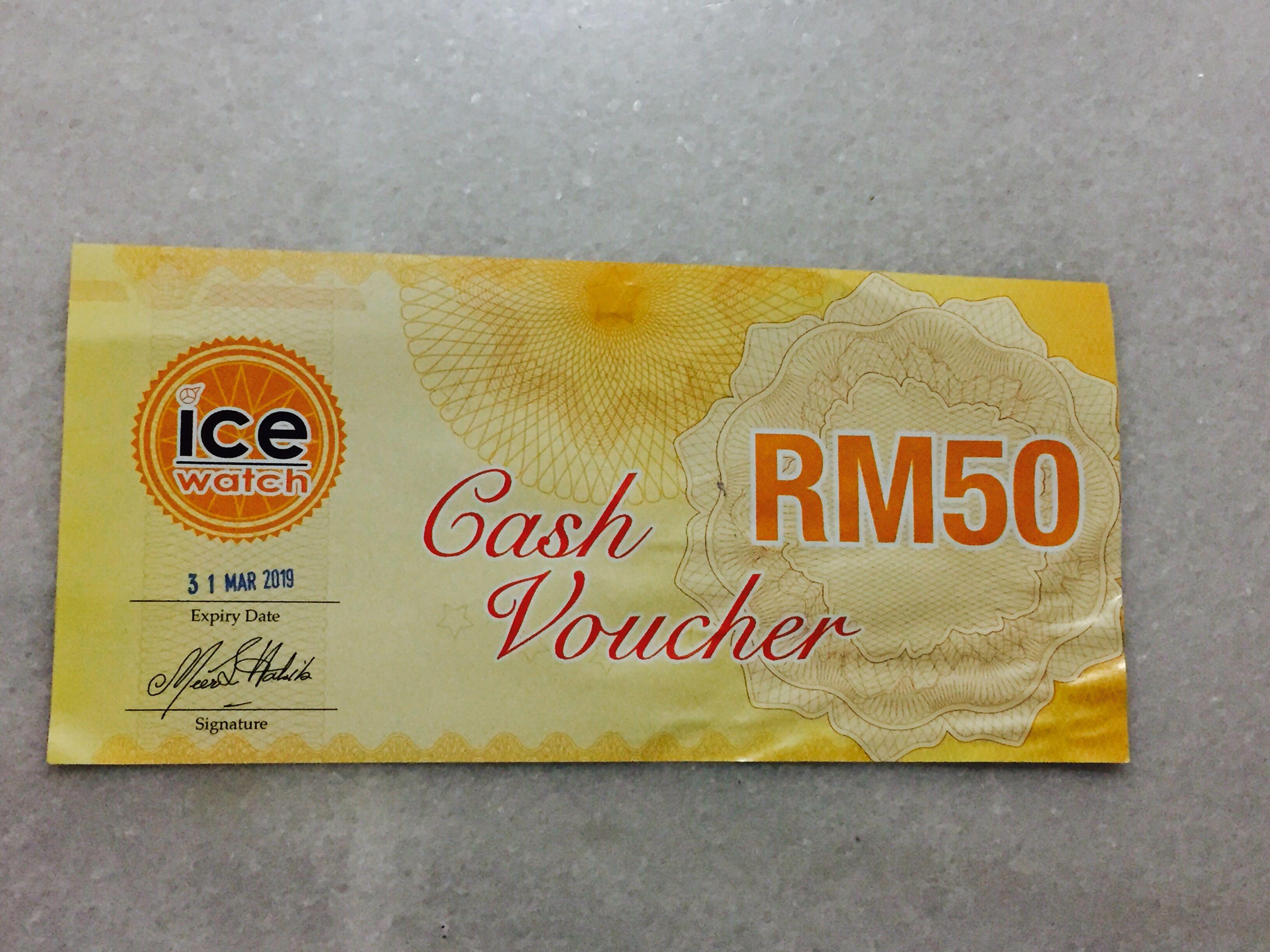 Ice Watch RM50 voucher, Tickets & Vouchers, Vouchers on Carousell
