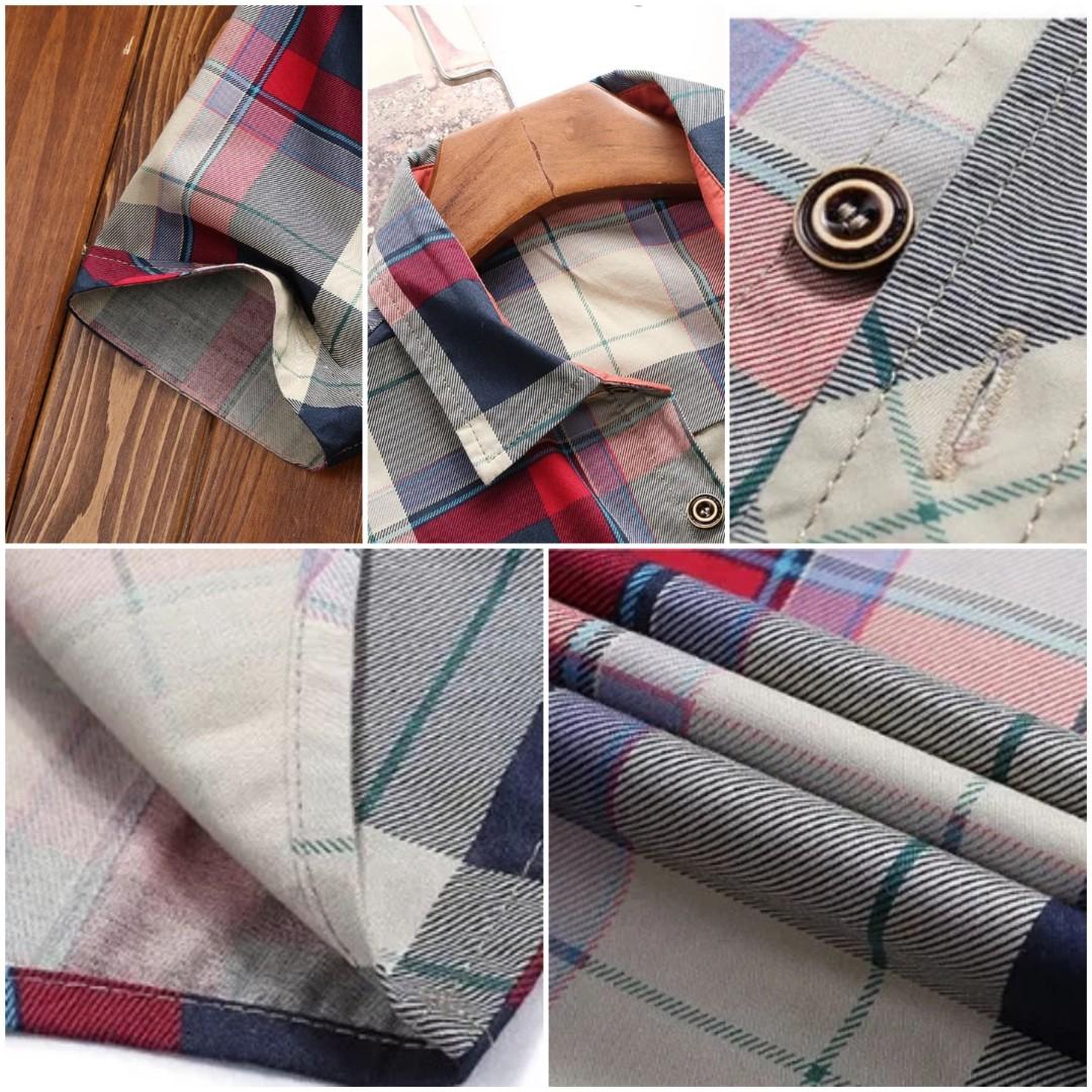 Men Checker Shirt, Men's Fashion, Tops & Sets, Tshirts & Polo Shirts on ...