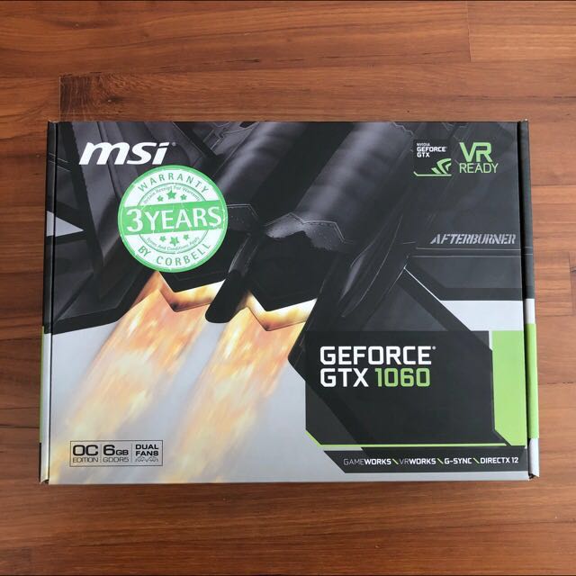 MSI GeForce GTX 1060 6GB OCV2, Computers & Tech, Parts & Accessories ...