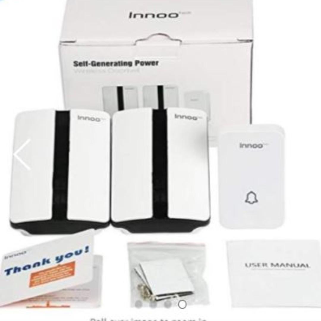 No battery Required Wireless Doorbells, Innoo Tech Weatherproof Door ...