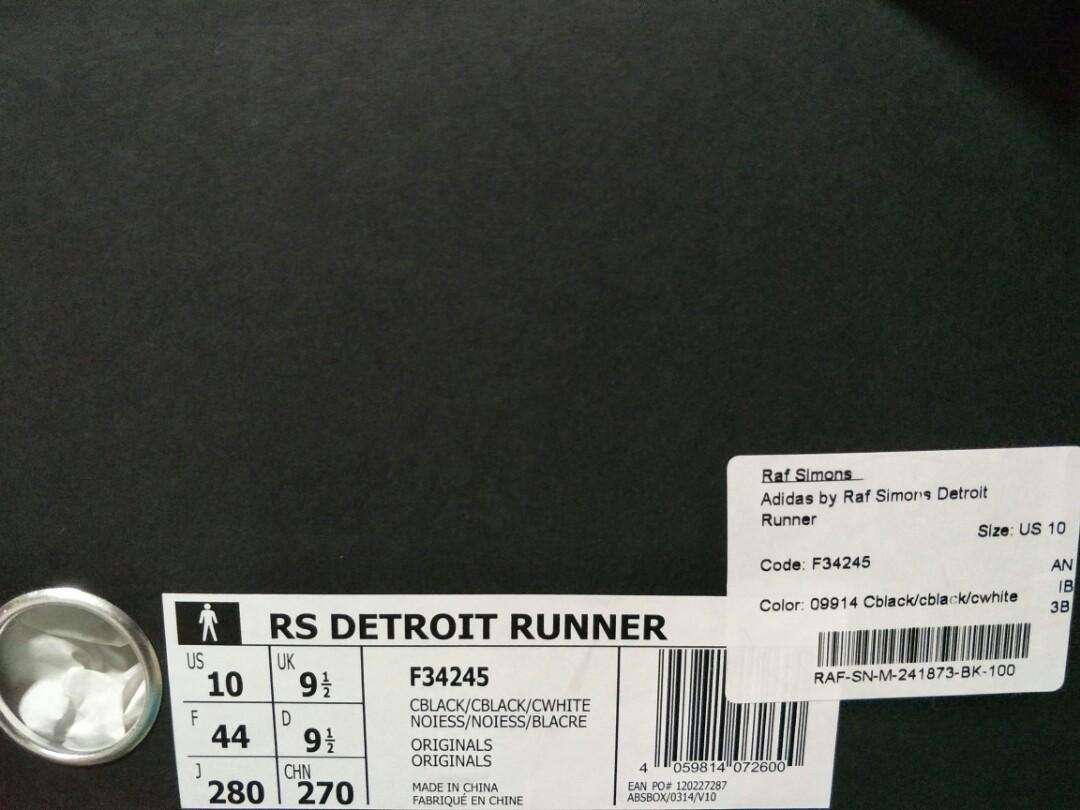 RAF SIMONS DETROIT RUNNER US 10 BNIB, Men's Fashion, Footwear, Sneakers ...