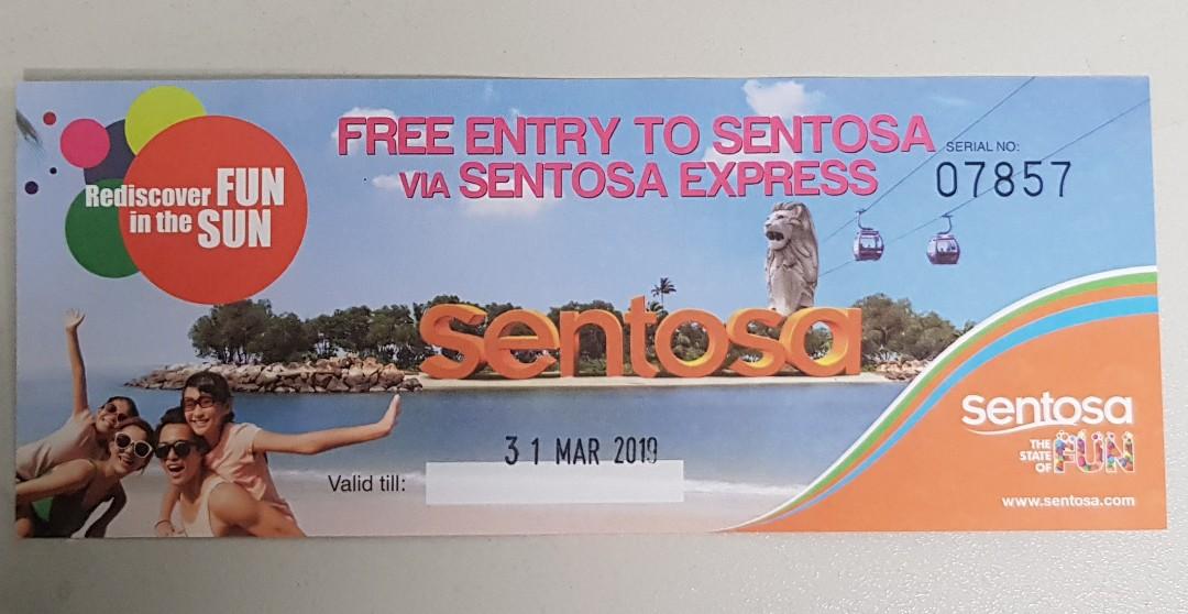 Sentosa Express Monorail (Single Entry Ticket), Tickets & Vouchers ...