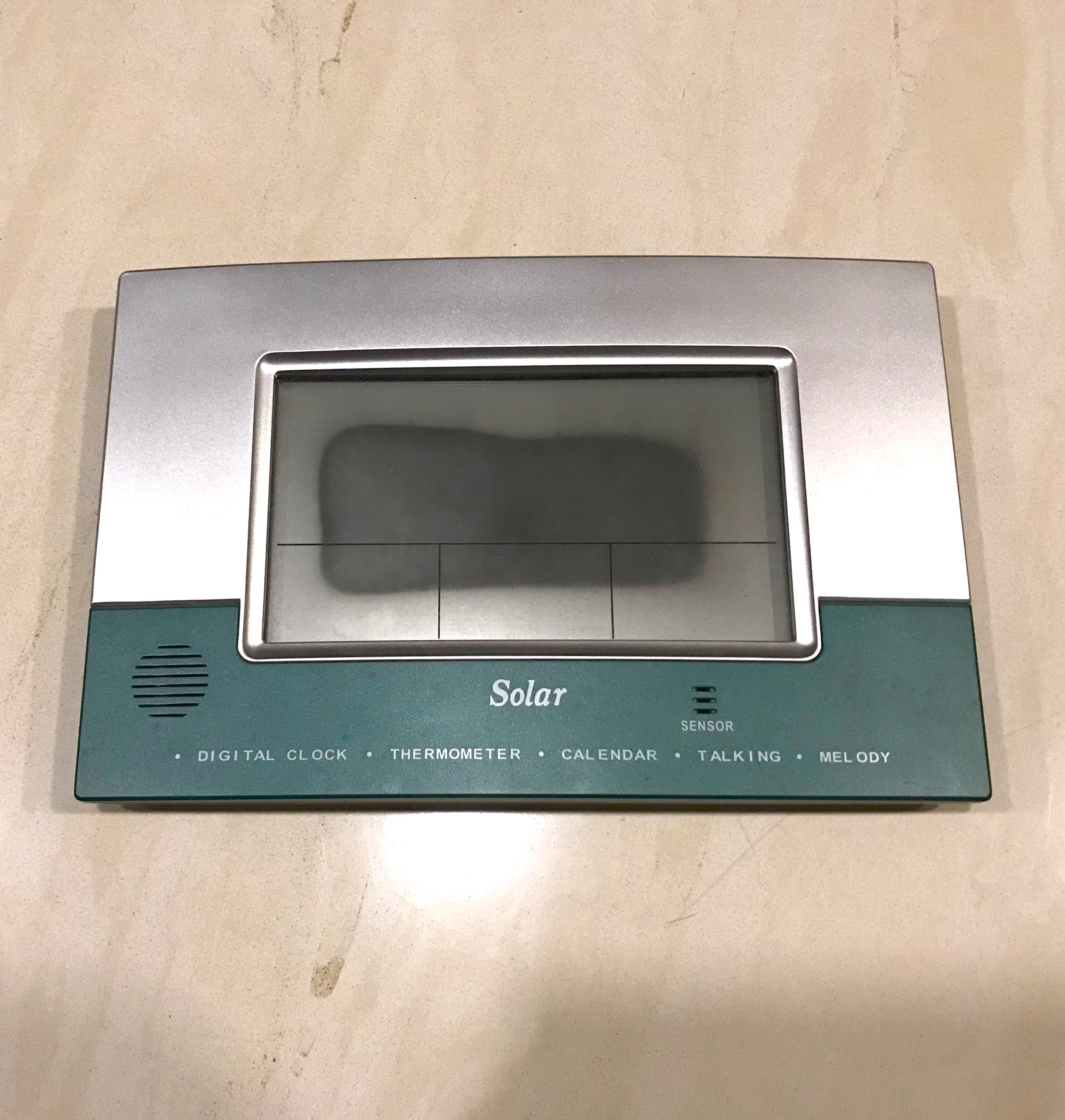 Solar Digital Clock, Furniture & Home Living, Home Decor, Clocks on ...