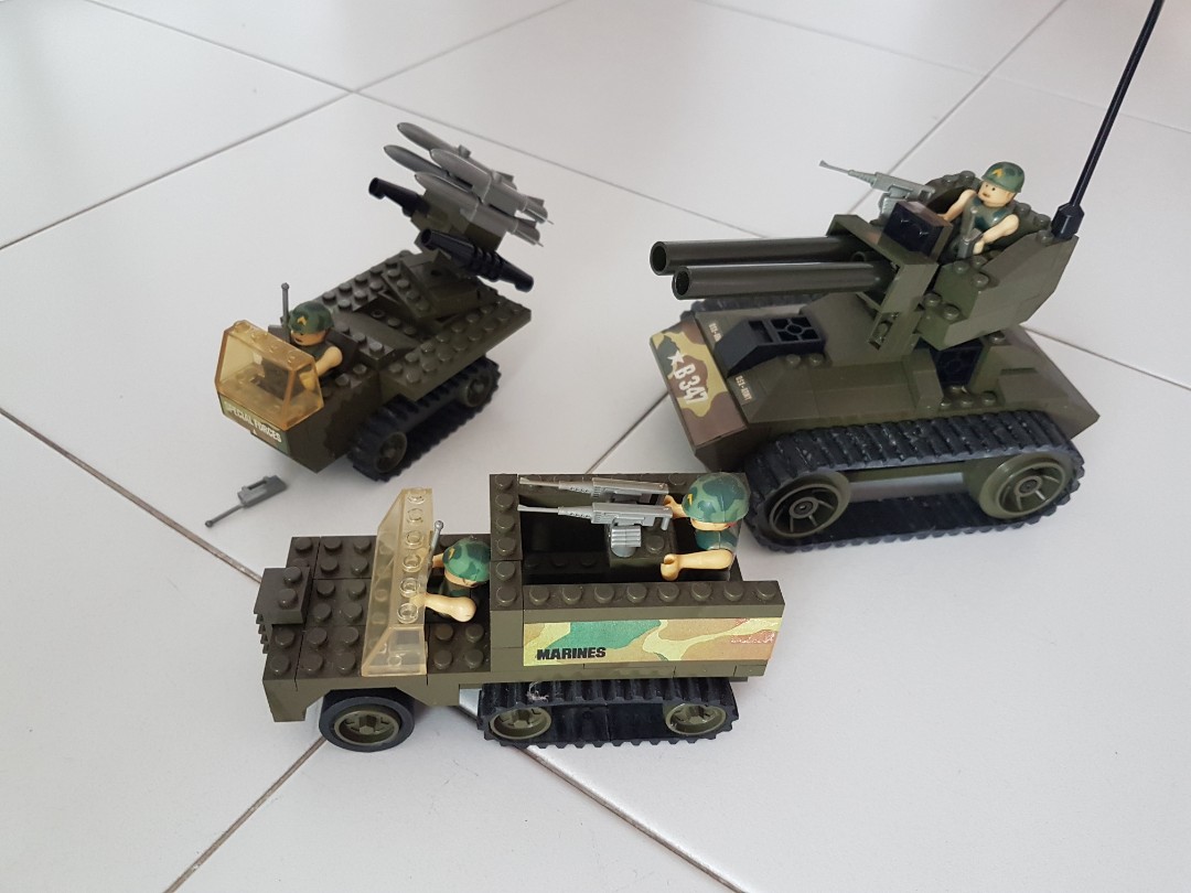 Tyco blocks military vehicles, army lego, Hobbies & Toys, Toys & Games ...
