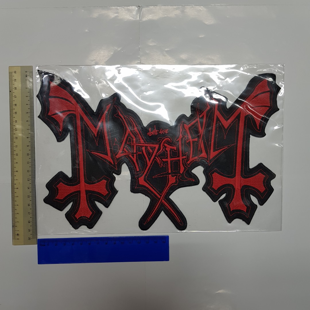 Woven Patch - Mayhem Red Logo Large Back Patch Merch, Mobile Phones ...