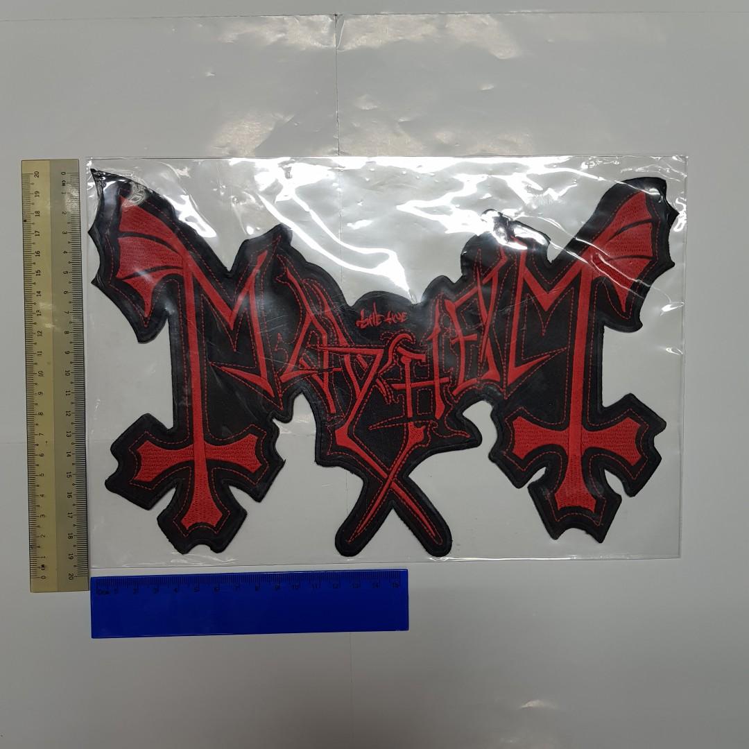 Woven Patch - Mayhem Red Logo Large Back Patch Merch, Mobile Phones ...