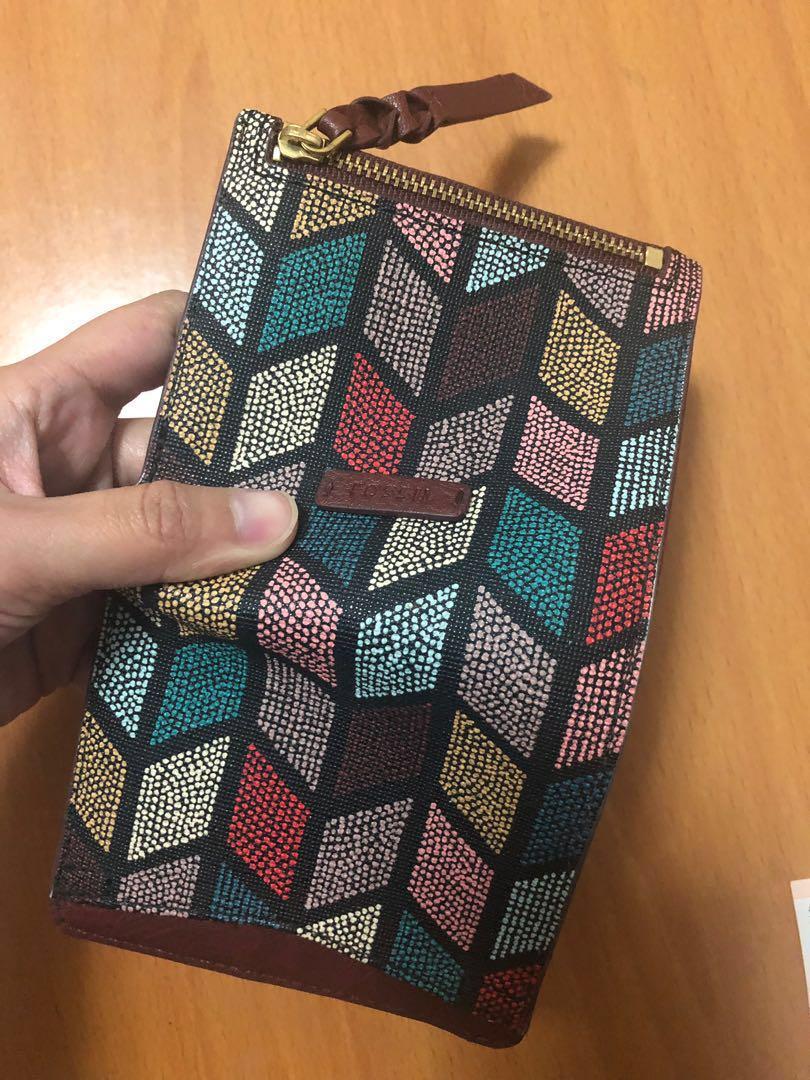 Authentic Fossil Caroline RFID Mini Wallet Bifold, Women's Fashion ...