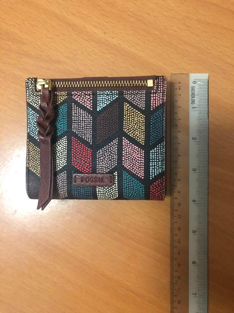 Authentic Fossil Caroline RFID Mini Wallet Bifold, Women's Fashion ...
