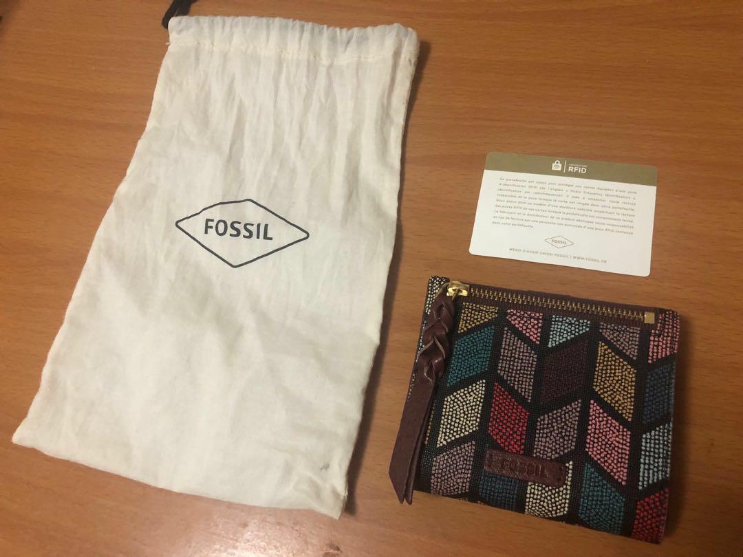 Authentic Fossil Caroline RFID Mini Wallet Bifold, Women's Fashion ...