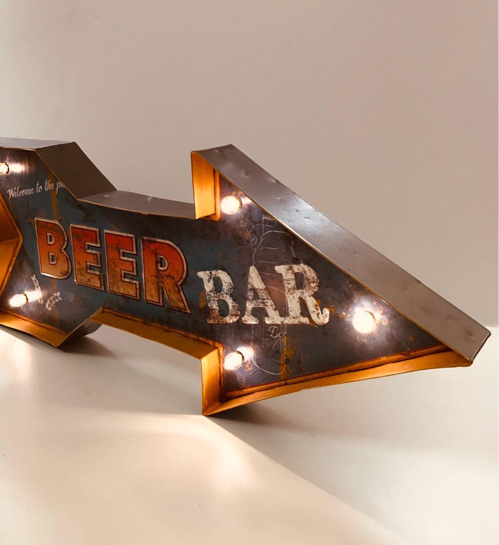 Beer bar marquee, Furniture & Home Living, Home Decor, Other Home Decor ...