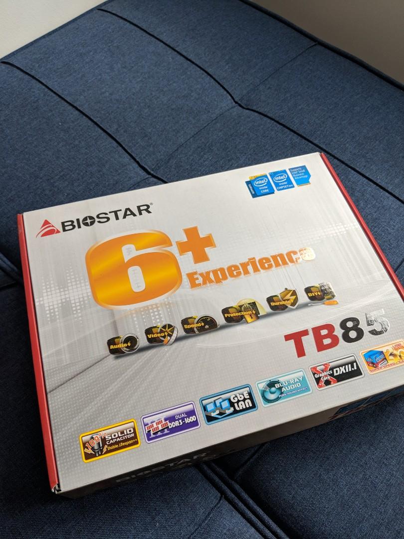 BIOSTAR TB85 Motherboard(with CPU, CPU FAM, RAM, Power Switch ...