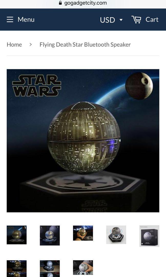 Death Star Levitating Bluetooth Speaker, Audio, Soundbars, Speakers ...