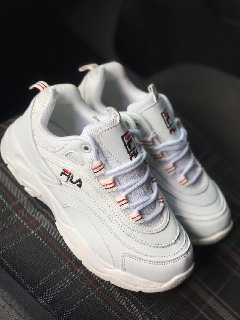FILA RAY x FOLDER ALL WHITE, Men's Fashion, Footwear, Sneakers on Carousell