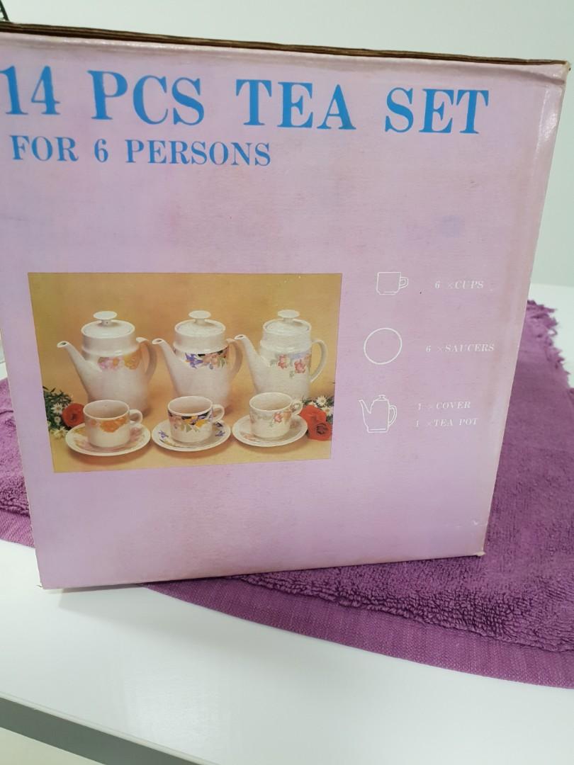 Glassware: 14 pc Tea Set, Furniture & Home Living, Kitchenware ...