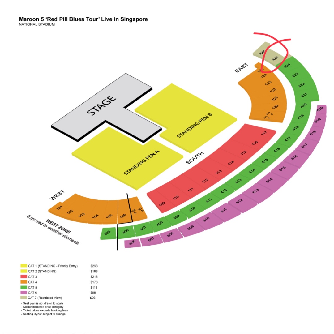 Maroon 5 'Red Pill Blues Tour' Live in Singapore MAR 07 2019 at 08:00pm ...