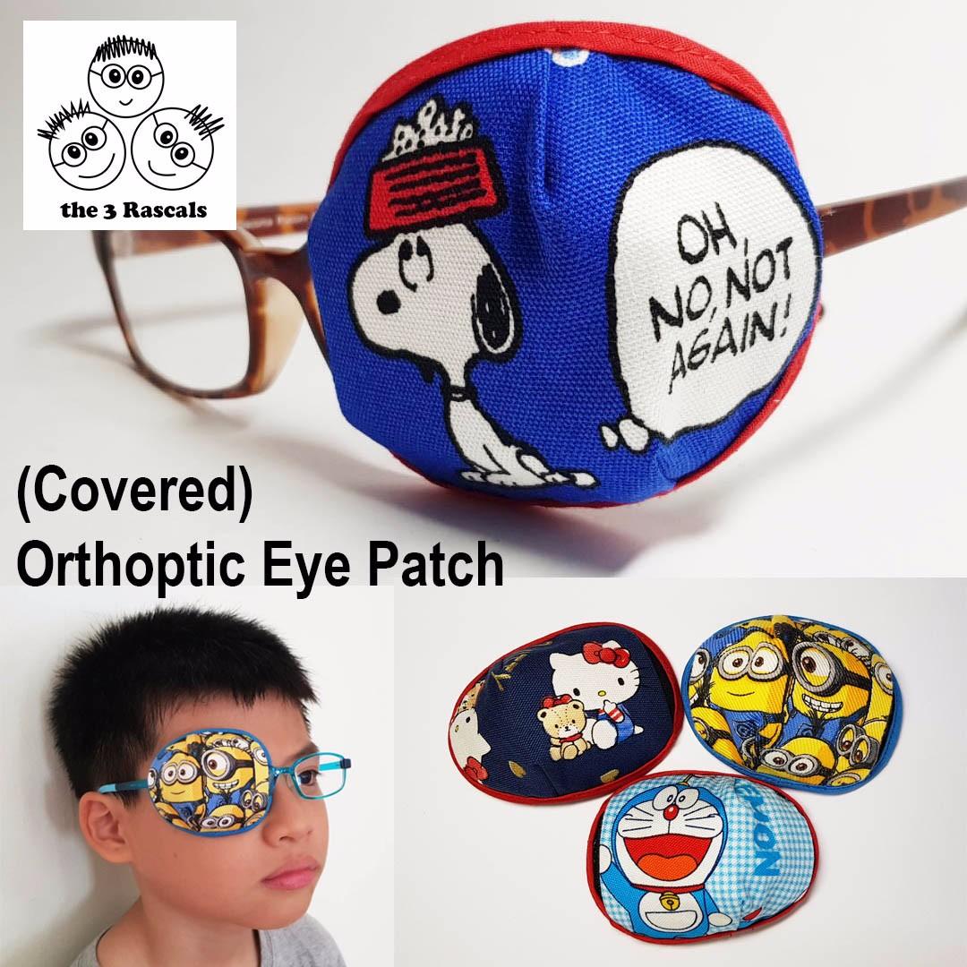 Orthoptic Eye Patch - covers LEFT eye (Canvas base + "Stoked Doraemon ...