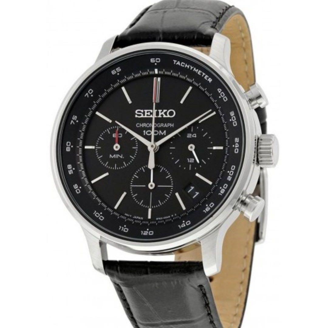 Seiko Chronograph 100m Leather | atelier-yuwa.ciao.jp