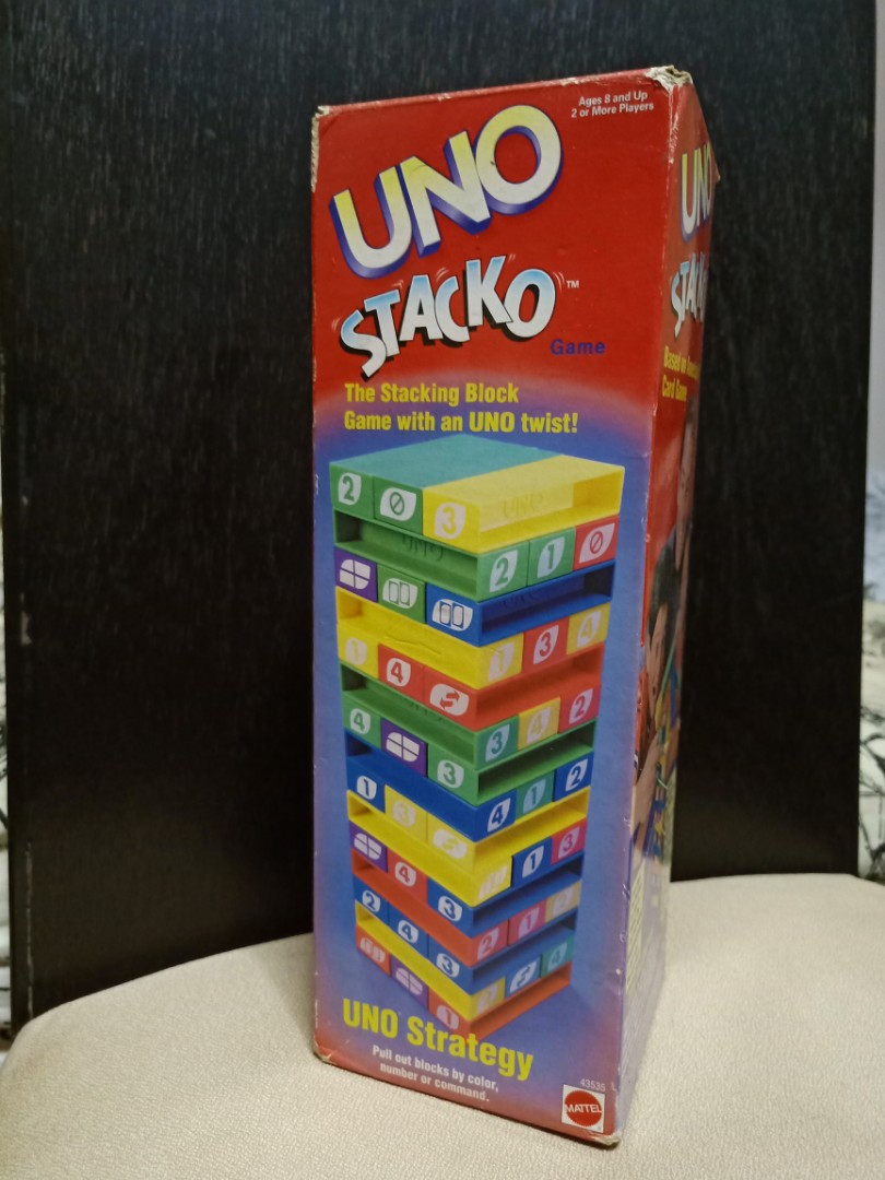 UNO STACKO ORIGINAL MATTEL FULL SET, Hobbies & Toys, Toys & Games on ...