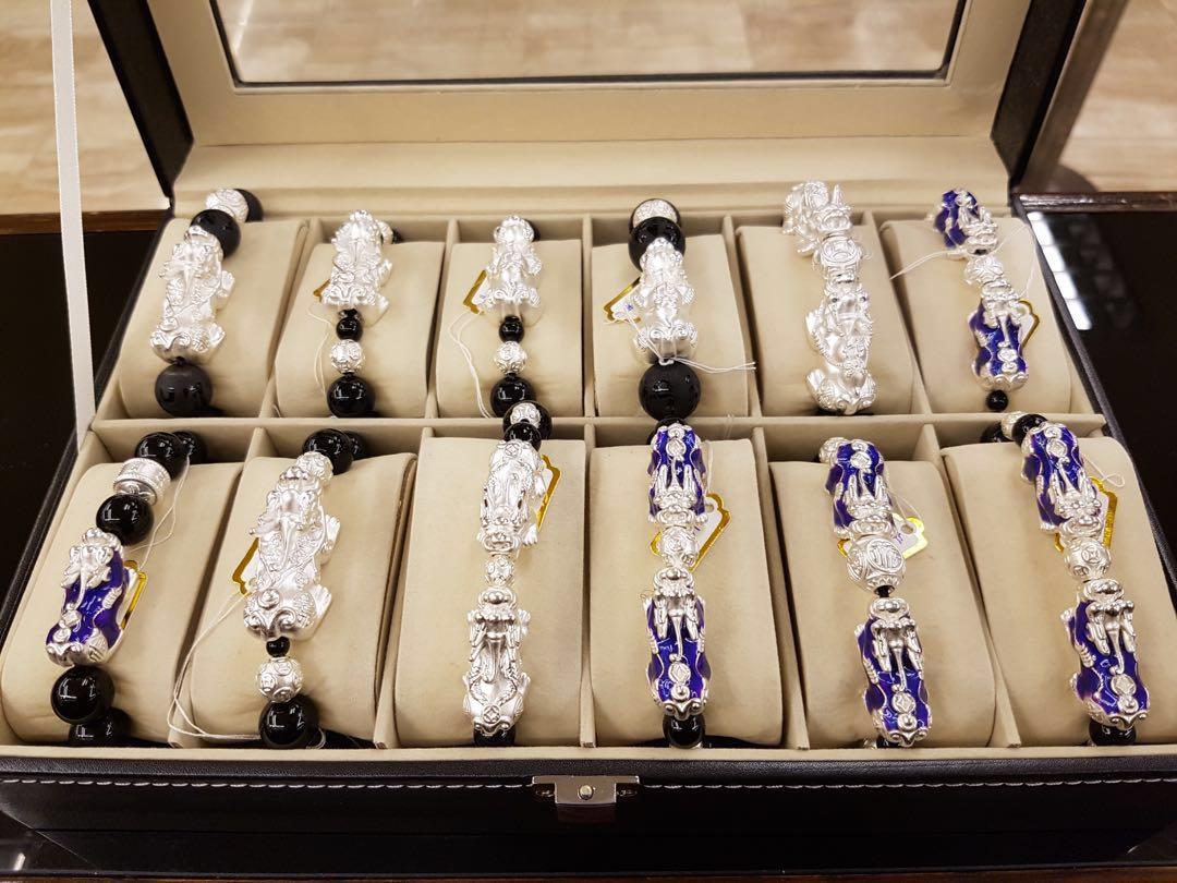 999 Pure Silver Lucky charm Bracelet, Everything Else on Carousell