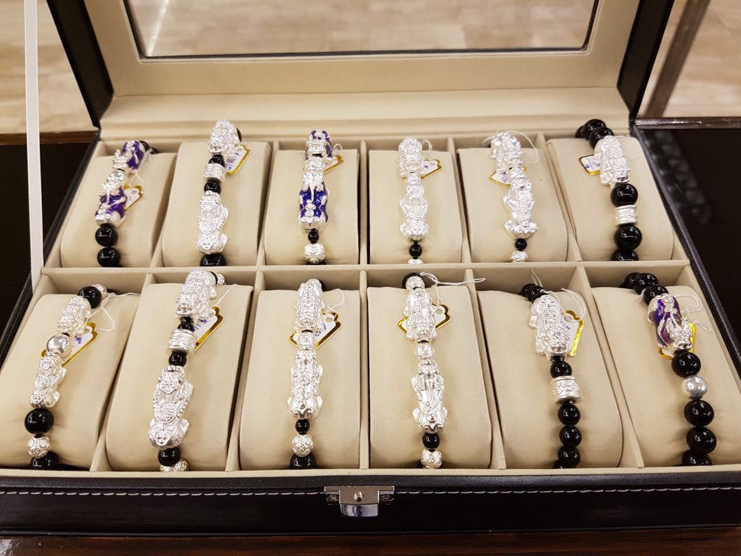 999 Pure Silver Lucky charm Bracelet, Everything Else on Carousell
