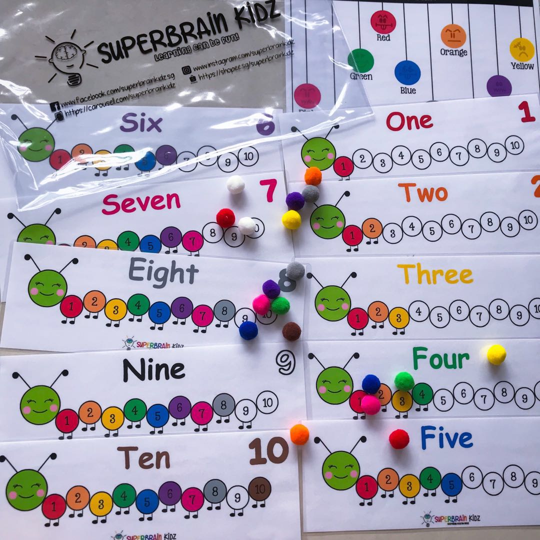 Caterpillar Number Set (No. 1 - 10), Hobbies & Toys, Books & Magazines ...