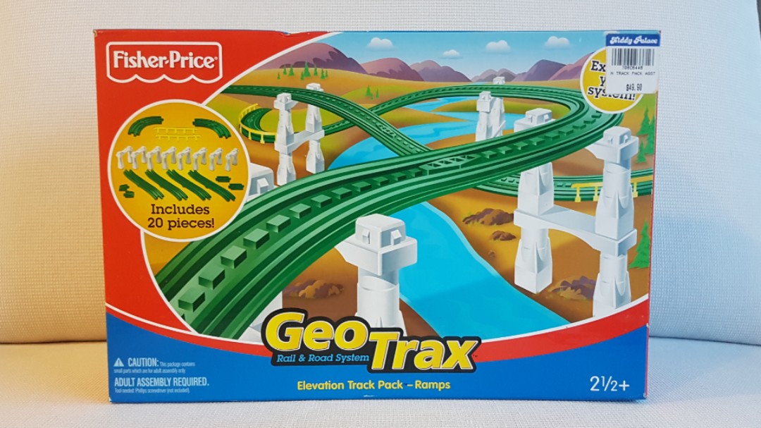 New Fisher Price GeoTrax Rail & Road System Elevation Track Pack ...