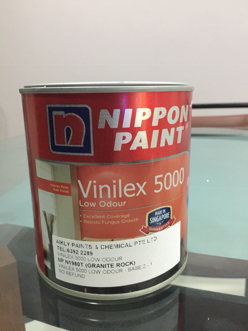 Nippon Vinilex 5000 Granite Rock Grey, Everything Else on Carousell