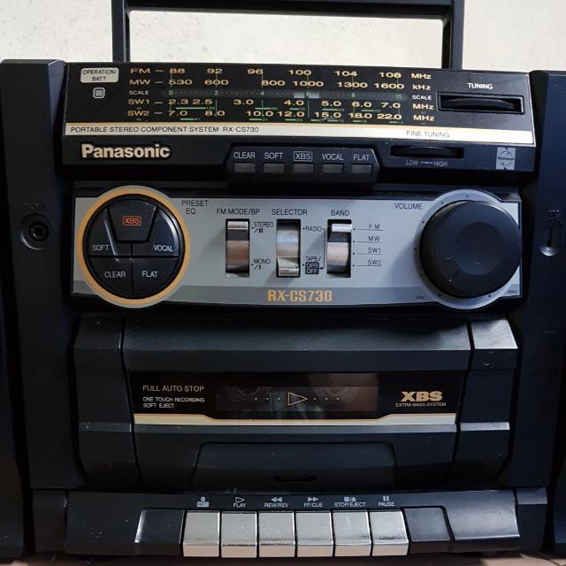 Panasonic Cassette Radio Player RX CS730 (Black), Audio, Portable Music ...