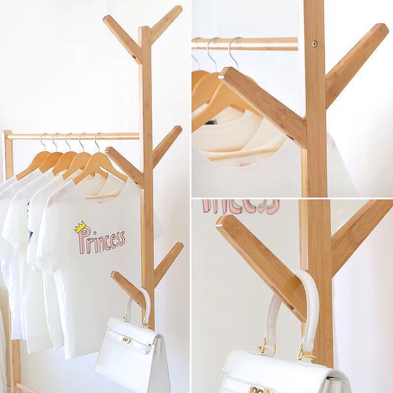 PO Simple Clothes Hanger with Shoe Rack, Furniture & Home Living, Home ...