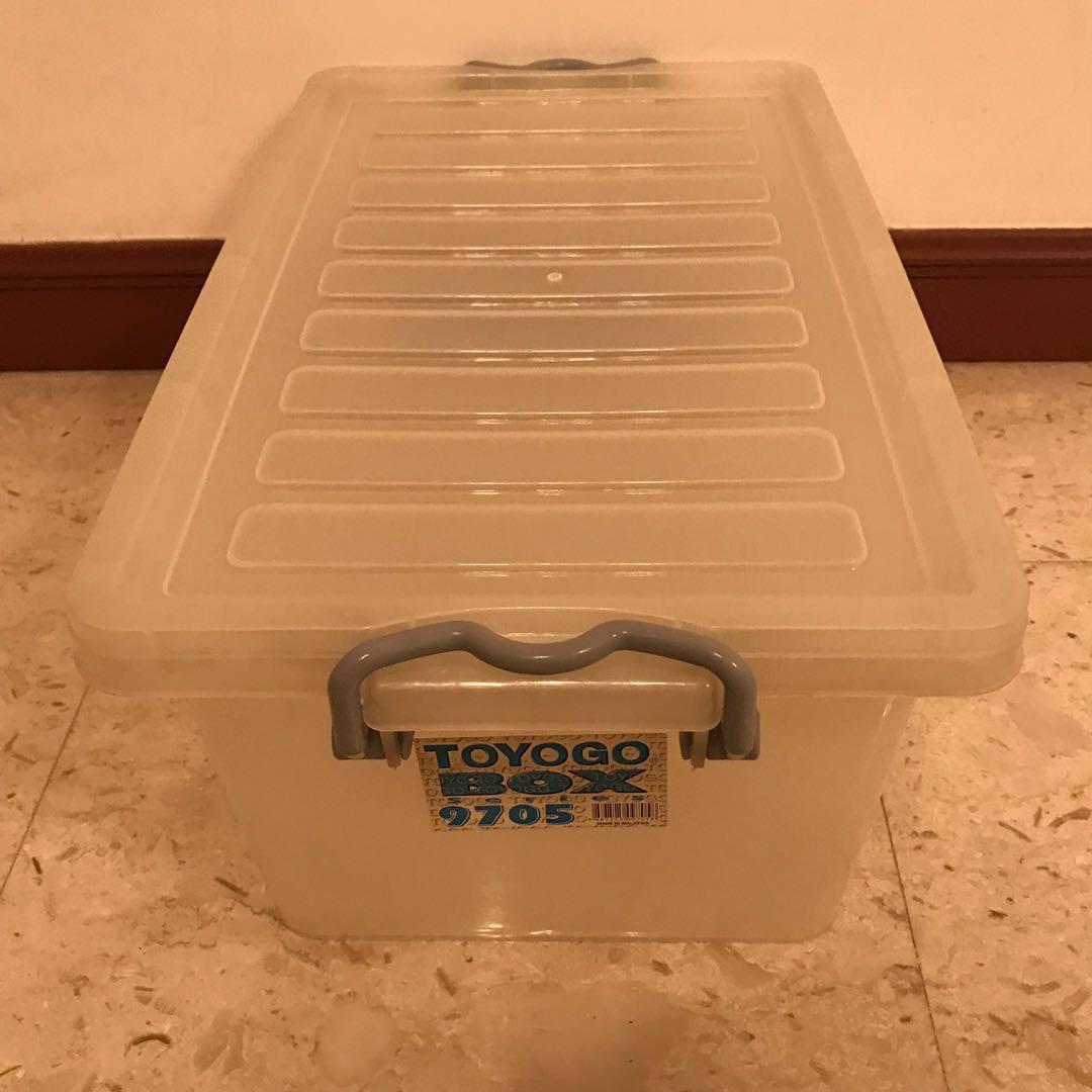 Pre-loved TOYOGO Clear Storage Box: 9705, Furniture & Home Living, Home ...