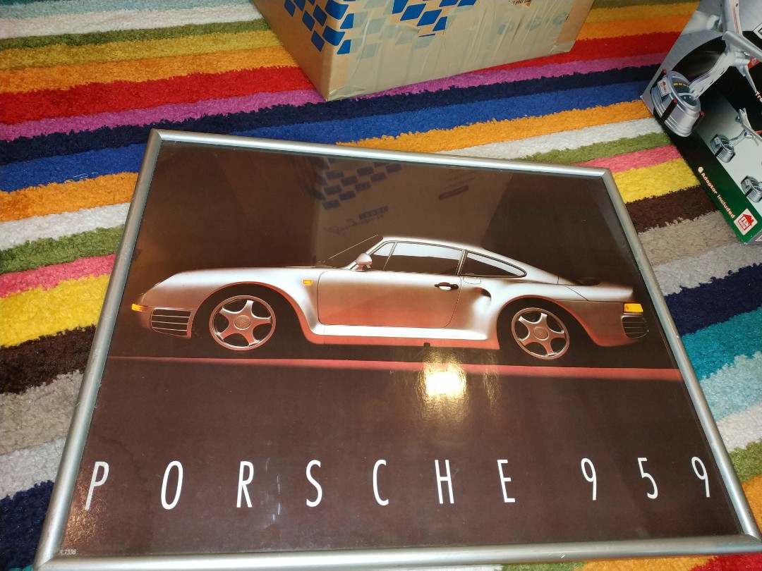 Vintage Porsche 959 Poster wall Art, Hobbies & Toys, Stationery & Craft ...