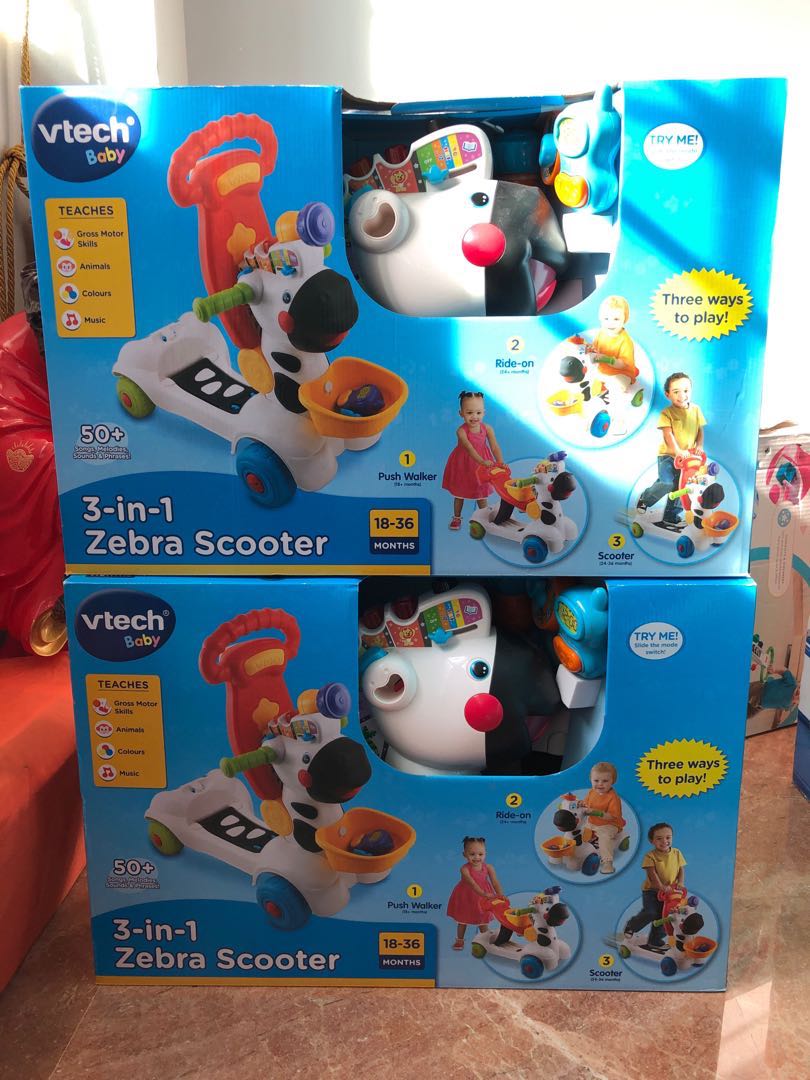 Vtech Zebra 3-in-1 Walker x2, Babies & Kids, Infant Playtime on Carousell