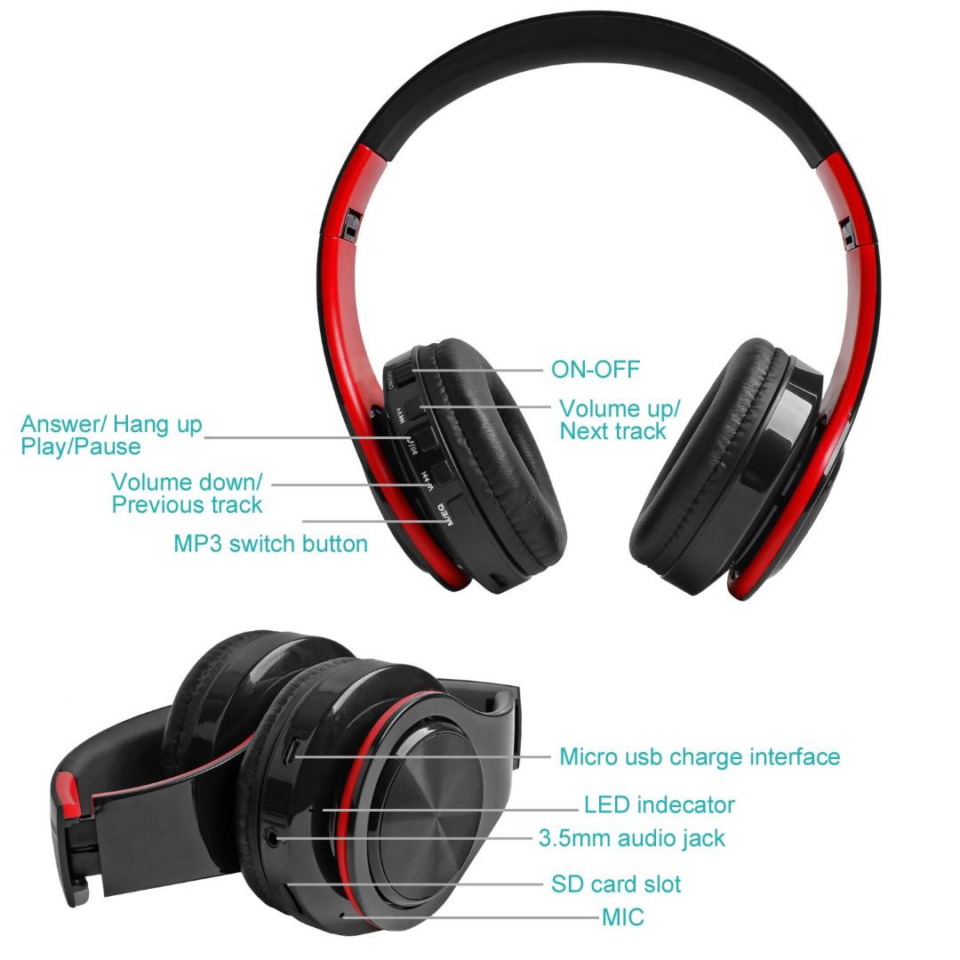 0133_Wireless Headset (Stereo Sound & Ultra Compact) - Black/Blue ...