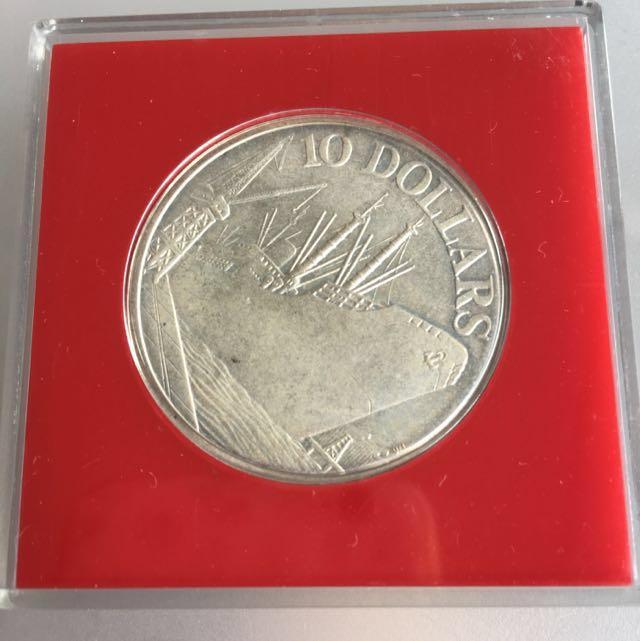 $10 Republic Of Singapore 10th Anniversary 1965 - 1975 Ship Series ...
