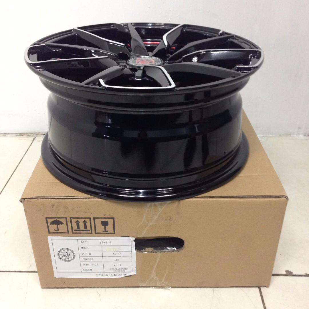 15" Brand New Sports Rims 4X100 (SR1588), Car Accessories, Tyres & Rims ...