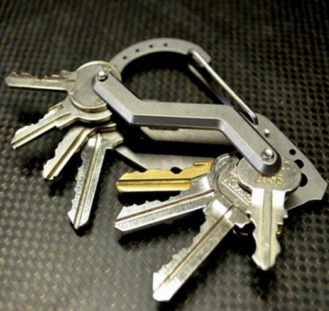 [ High Positive Rating ] EDC Gear Key Holder Carabiner Stainless steel ...